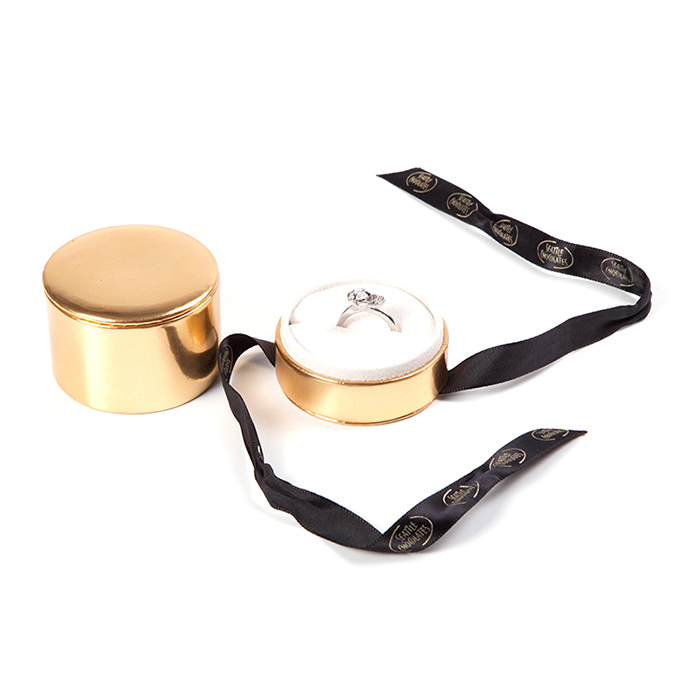 Professional custom gray unique engagement small ring box - Ring boxes